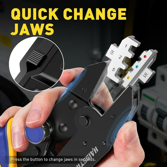 QIHE-Quick Change Jaws Crimping Tool for Heat Shrink Wire Connectors ...
