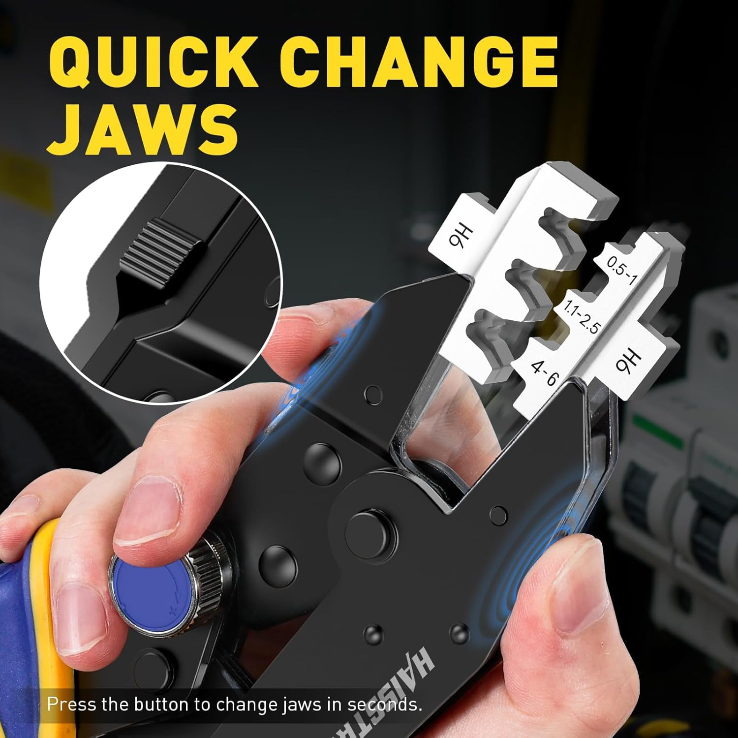 QIHE-Quick Change Jaws Crimping Tool for Open Barrel Terminals AWG 20 ...