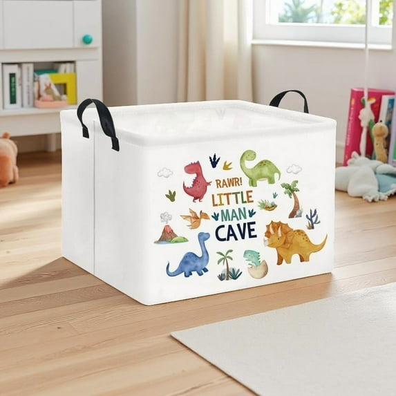 QIHE-Rectangular Kids Storage Basket Baby Storage Basket with Handles ...