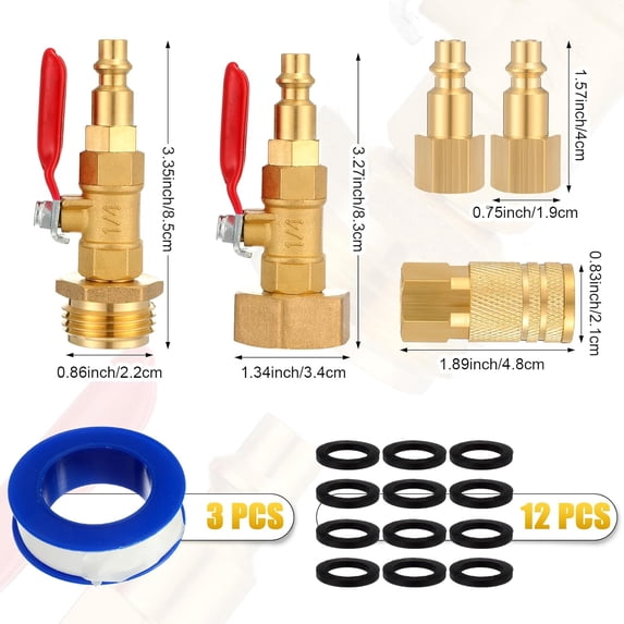 QIHE-Rv Winterizing Blowout Kit, 15.75" Sprinkler Blowout Adapter with ...