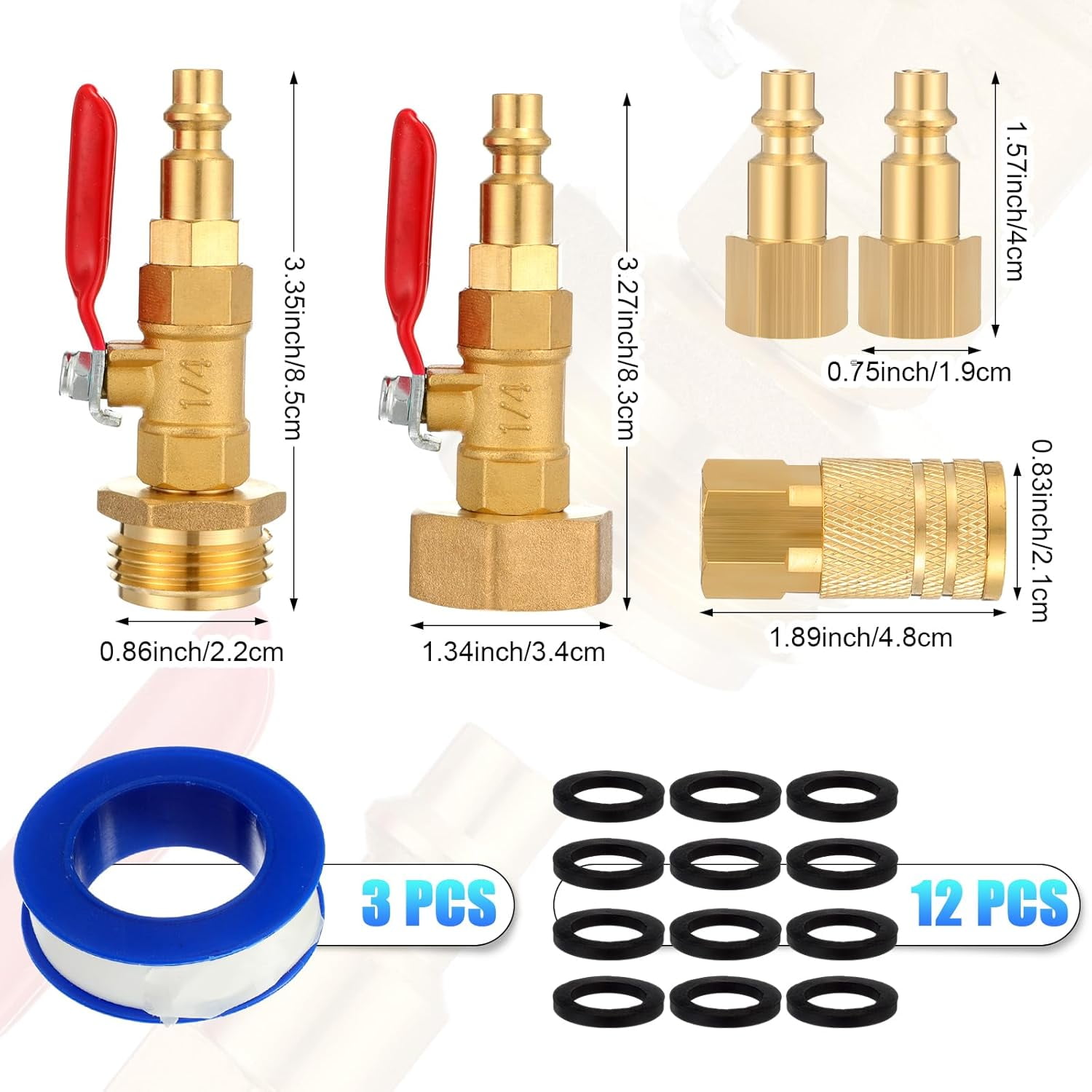 QIHE-Rv Winterizing Blowout Kit, 15.75" Sprinkler Blowout Adapter with ...