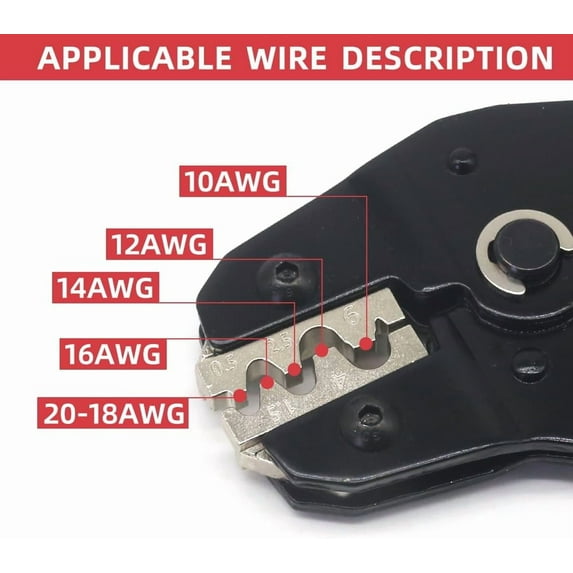 QIHE-SN-06 Crimping Tool for Non-Insulated Terminal,AWG 20-10 Ratchet ...