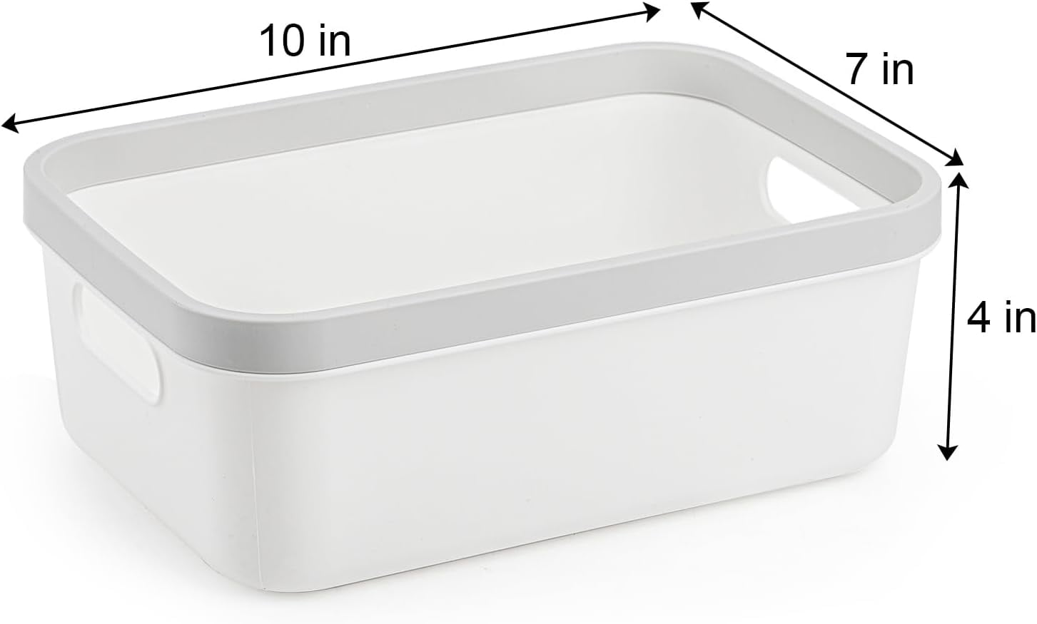 QIHE-Set of 6 Plastic Storage Bin, 10"x 7"x 4" Classroom Storage Basket ...