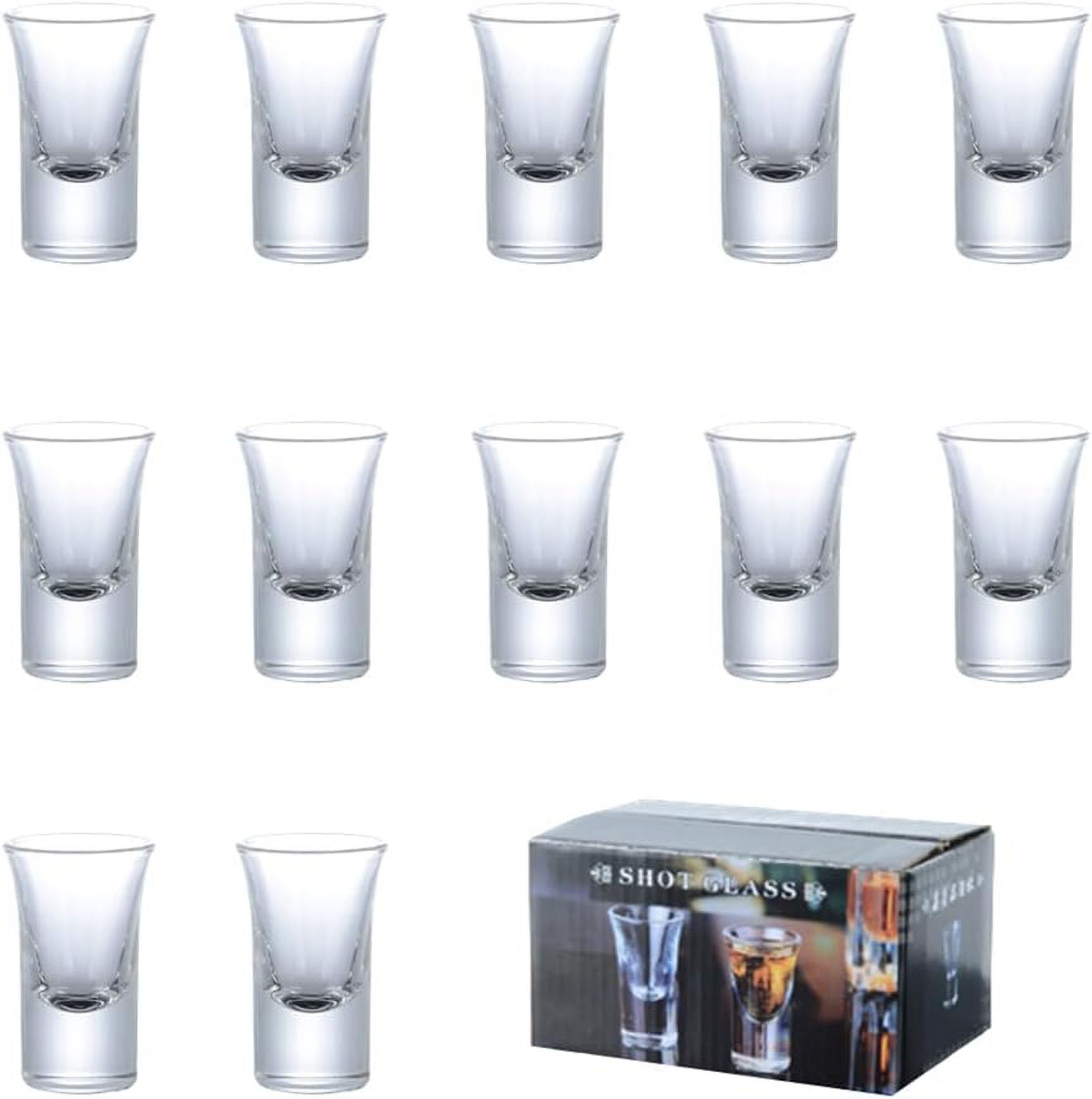 QIHE-Shot Glass Sets with Heavy Base 1 oz/30ml Clear Shot Glass ...