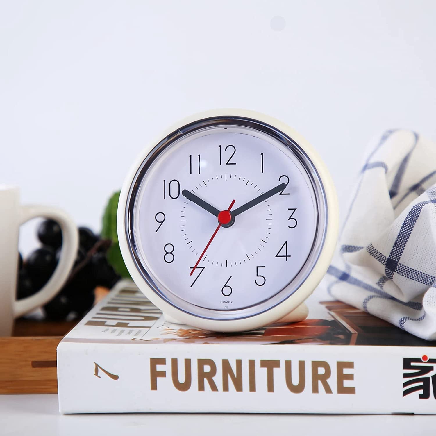 QIHE-Shower Clock, Shower Clock Waterproof, Clocks for Bathroom, Silent ...