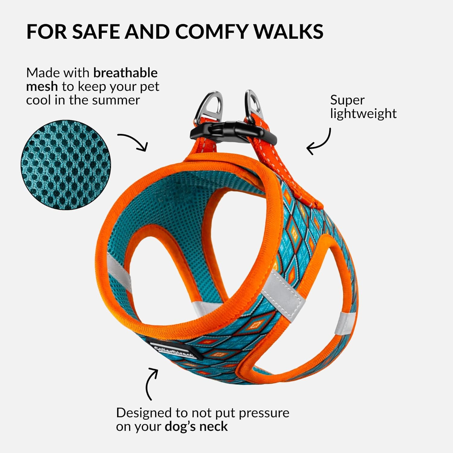 QIHE-Step-in Reflective Dog Harness - Any Weather Air Mesh for Small ...