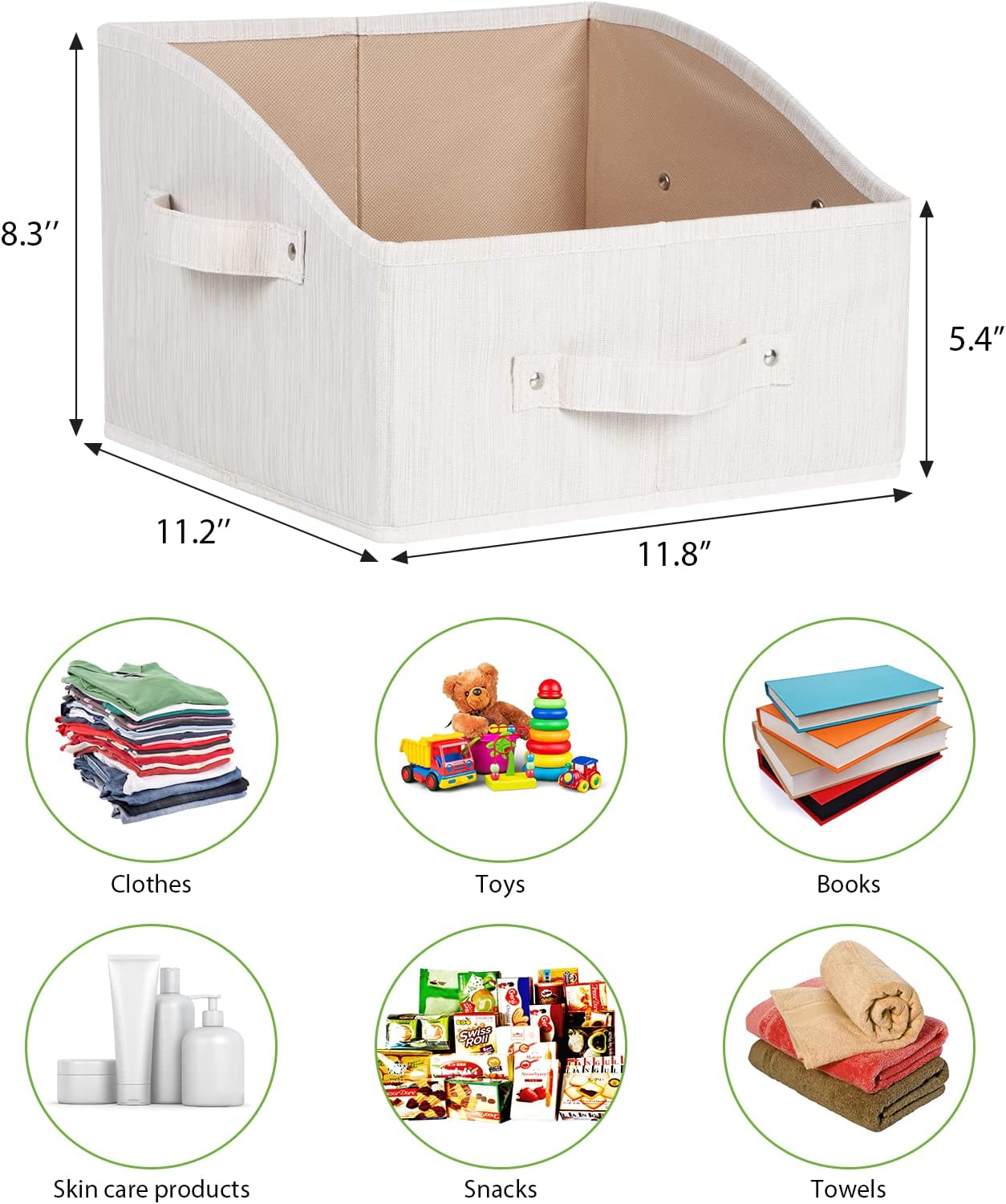 QIHE-Storage Bins for Closet Shelves Storage Baskets for Shelves ...