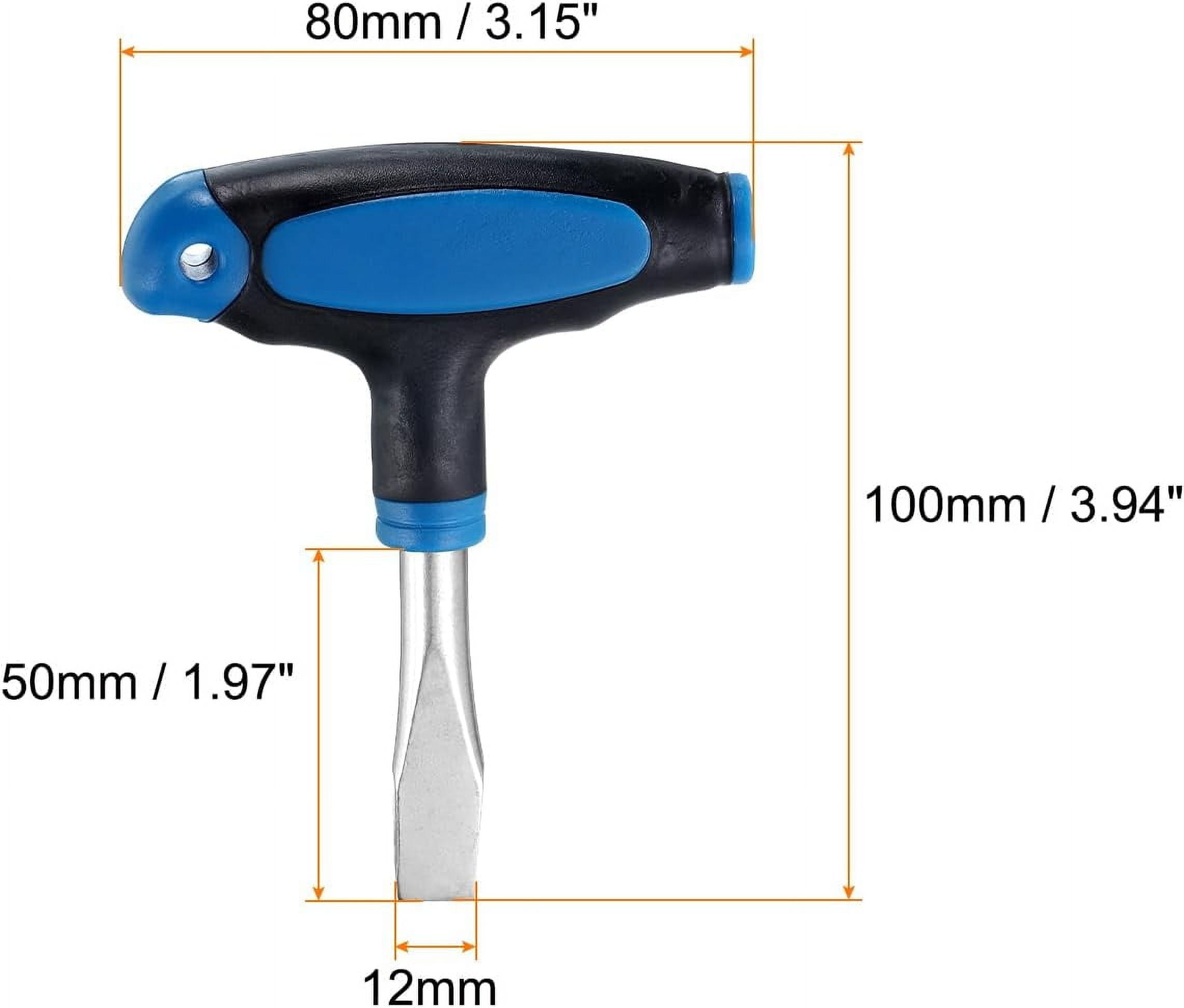 QIHE-T Handle Flat Head Screwdriver 10mm T Handle Slotted Screwdriver ...
