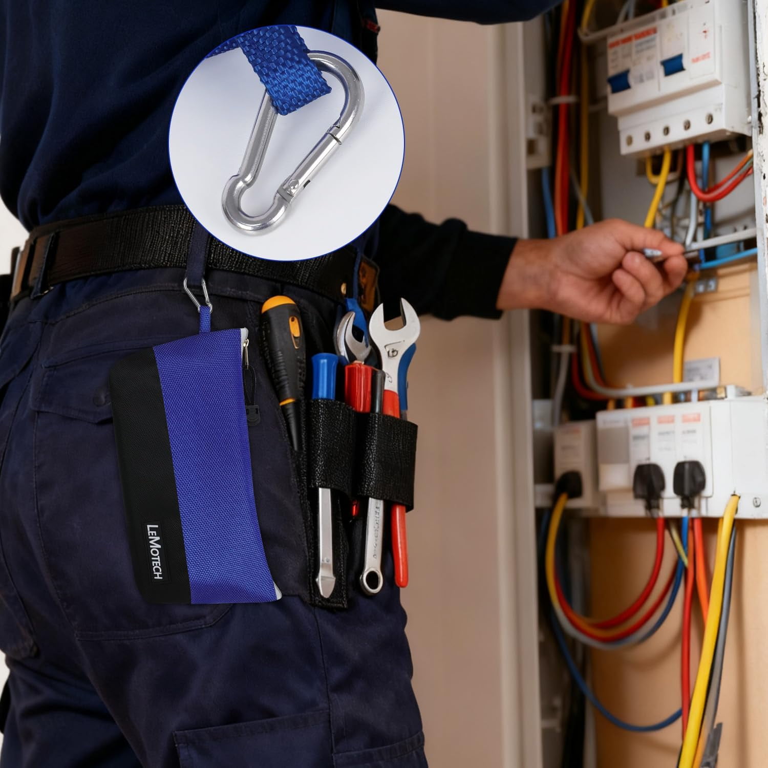 QIHE-Tool Bags, Water Resistant Stand-Up Utility Tool Pouch Heavy Duty ...