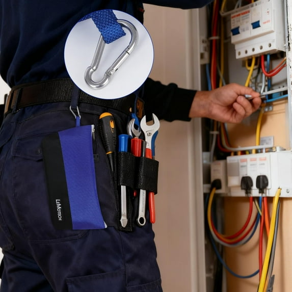 QIHE-Tool Bags, Water Resistant Stand-Up Utility Tool Pouch Heavy Duty ...