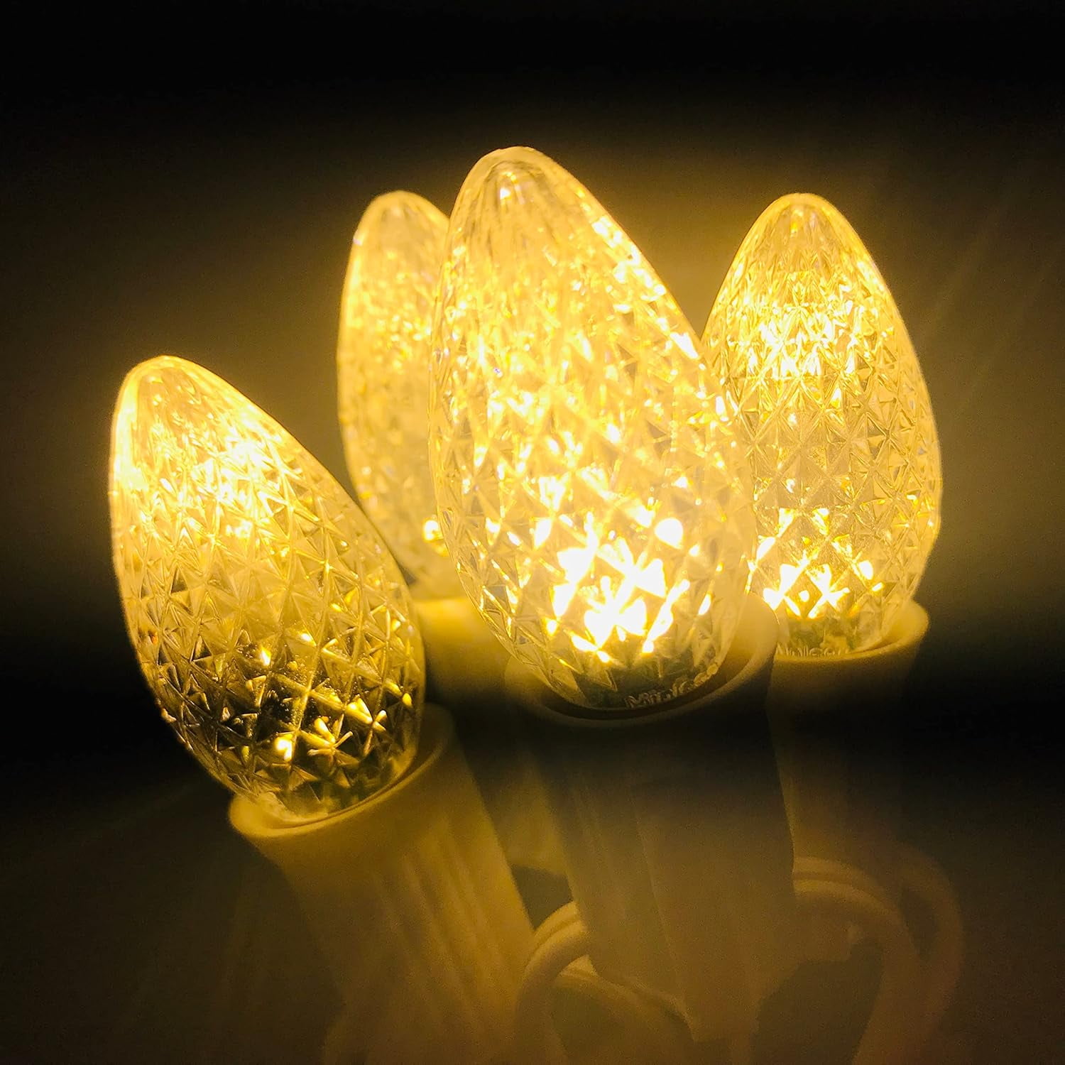 QIHE-UL Listed Box of 25 C7 Led Replacement Bulbs,2 SMD LEDs in Each C7 ...