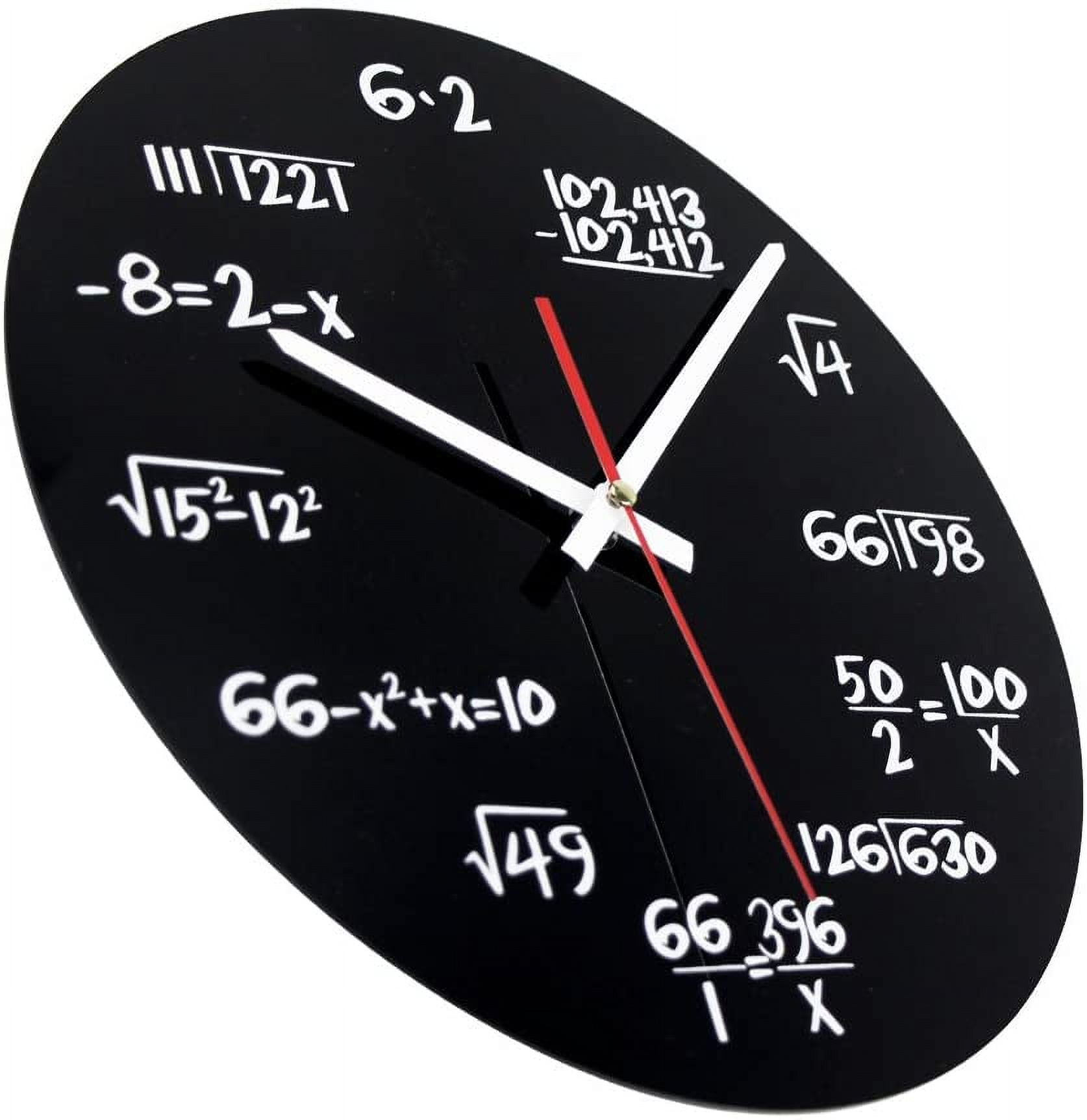 QIHE-Unique Wall Clock - Modern Design Novelty Equation Clock - Each ...