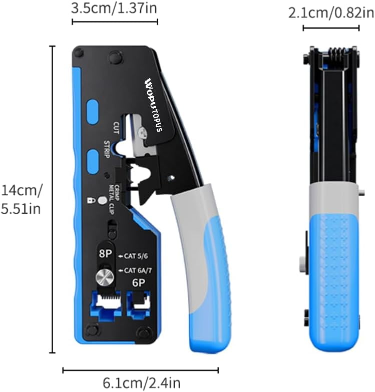 QIHE-WOPUTOPUS RJ45 Crimping Tool for Easy Portable and Durable ...