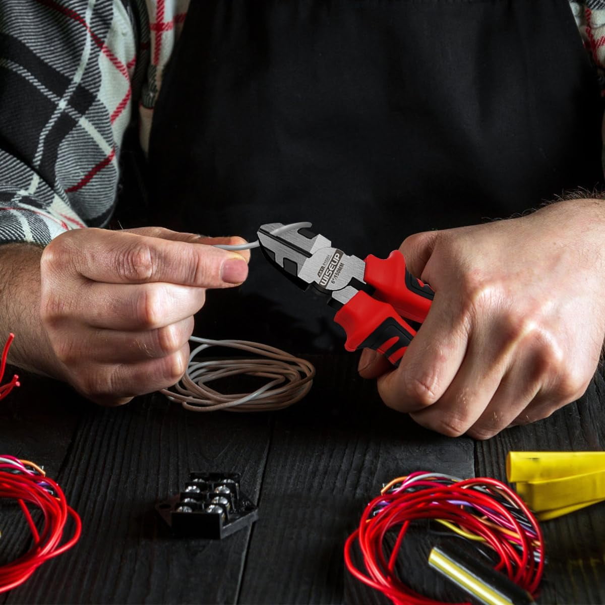 QIHE-Wire Cutters side shears, 150mm CR-V professional wire clippers ...