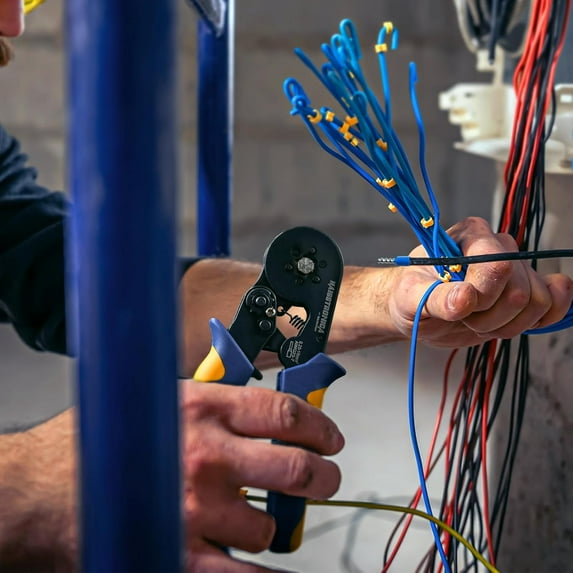 QIHE-Wire Ferrule Crimping Tool, AWG 23-10 Self-adjusting Hexagonal ...