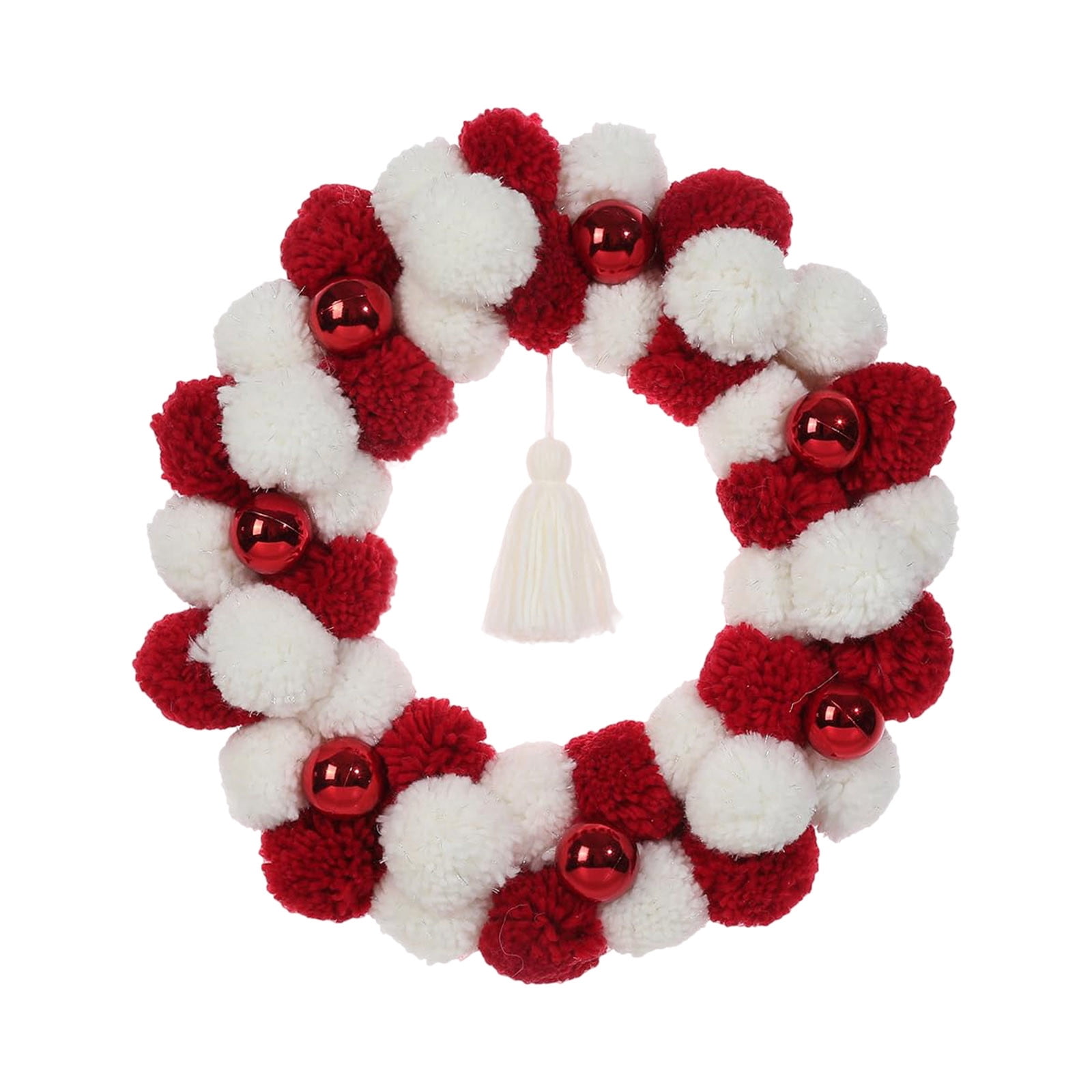 QIHUA Christmas Flower Wreath Suitable For Front Doors 16 Inch Red And ...