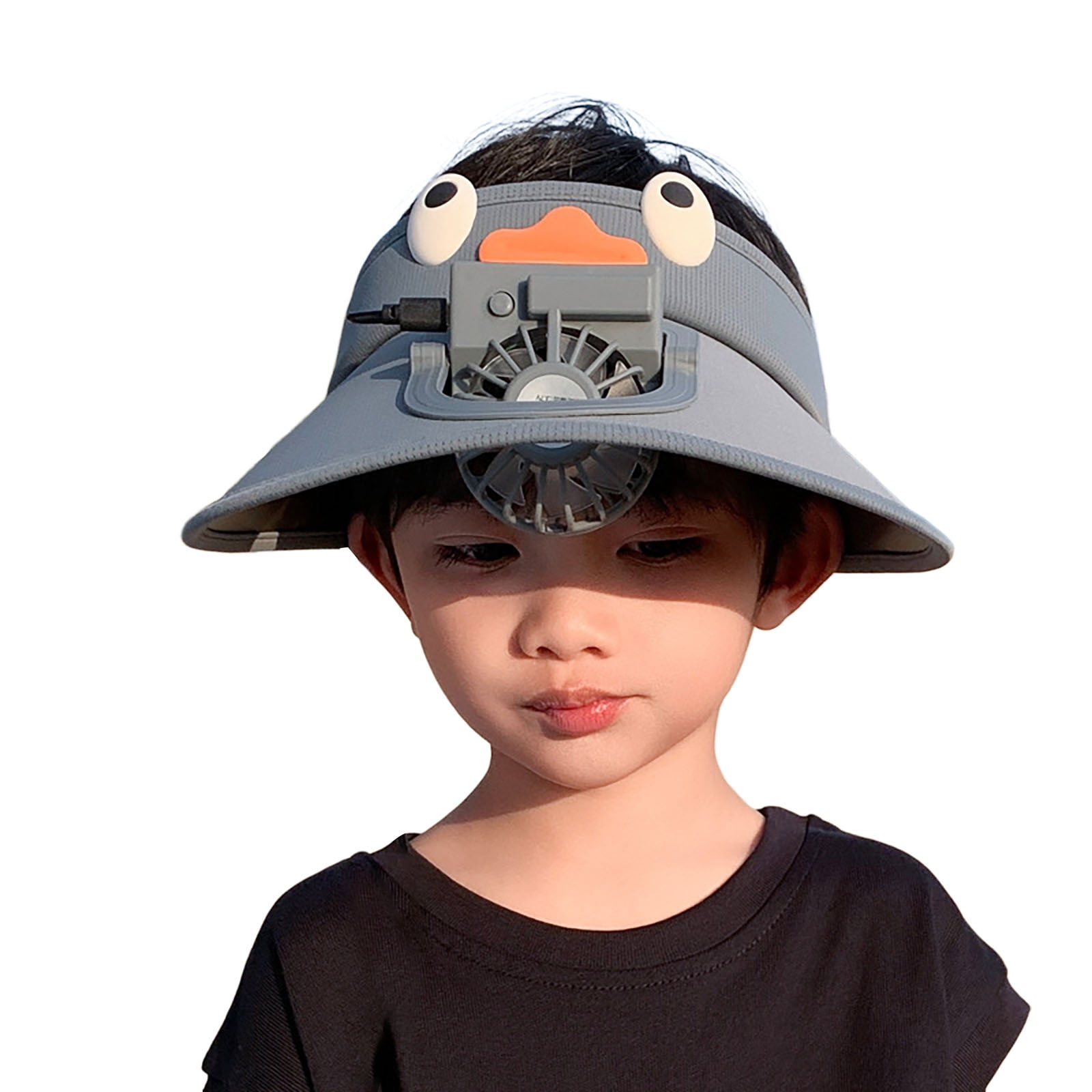 QIHUA With Fan Sun Hat Summer UPF 50 USB Solar Fan Hat Breathable With ...