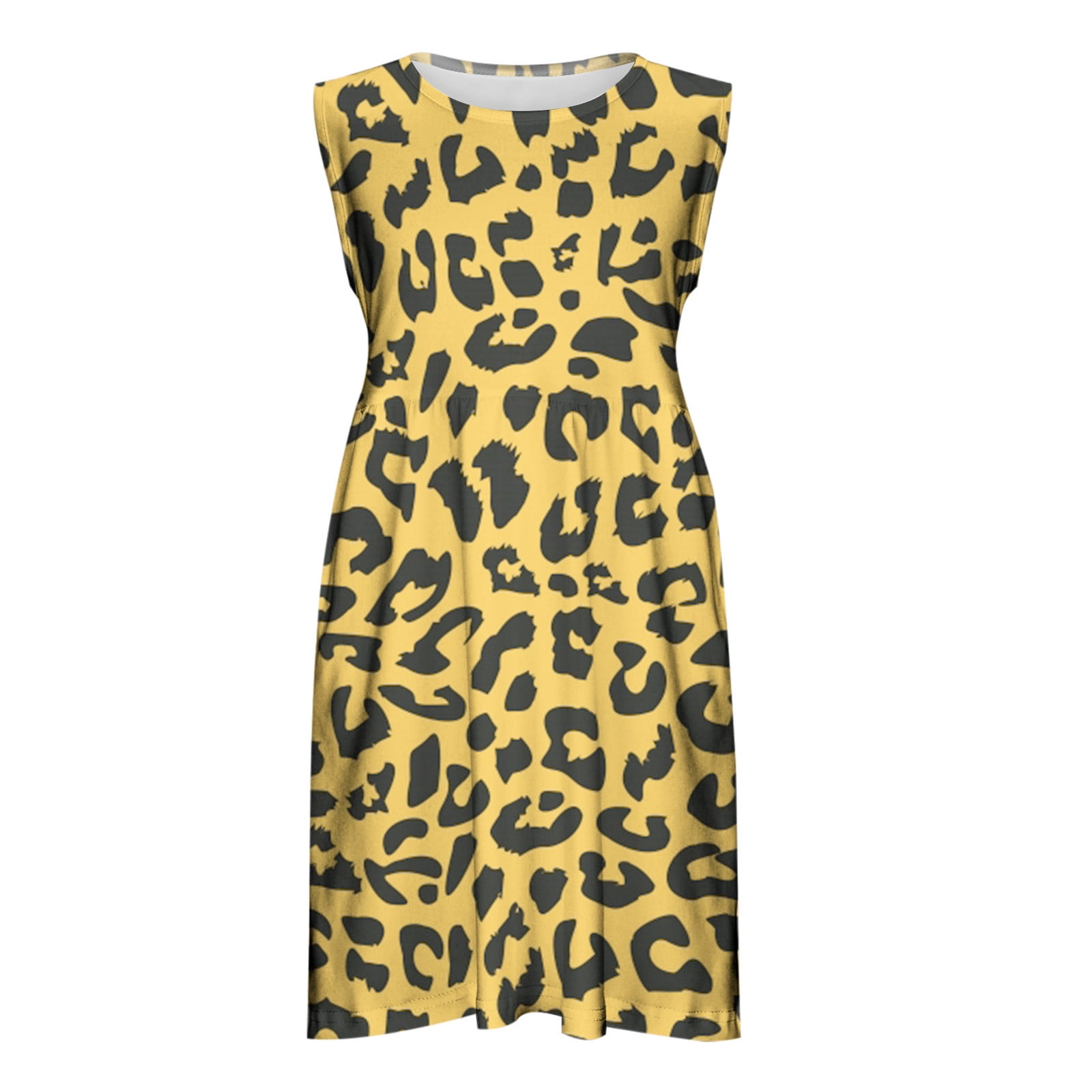 QIIBURR Girls Summer Dresses Size 7/8 Kids Little Girls Leopard A Line ...