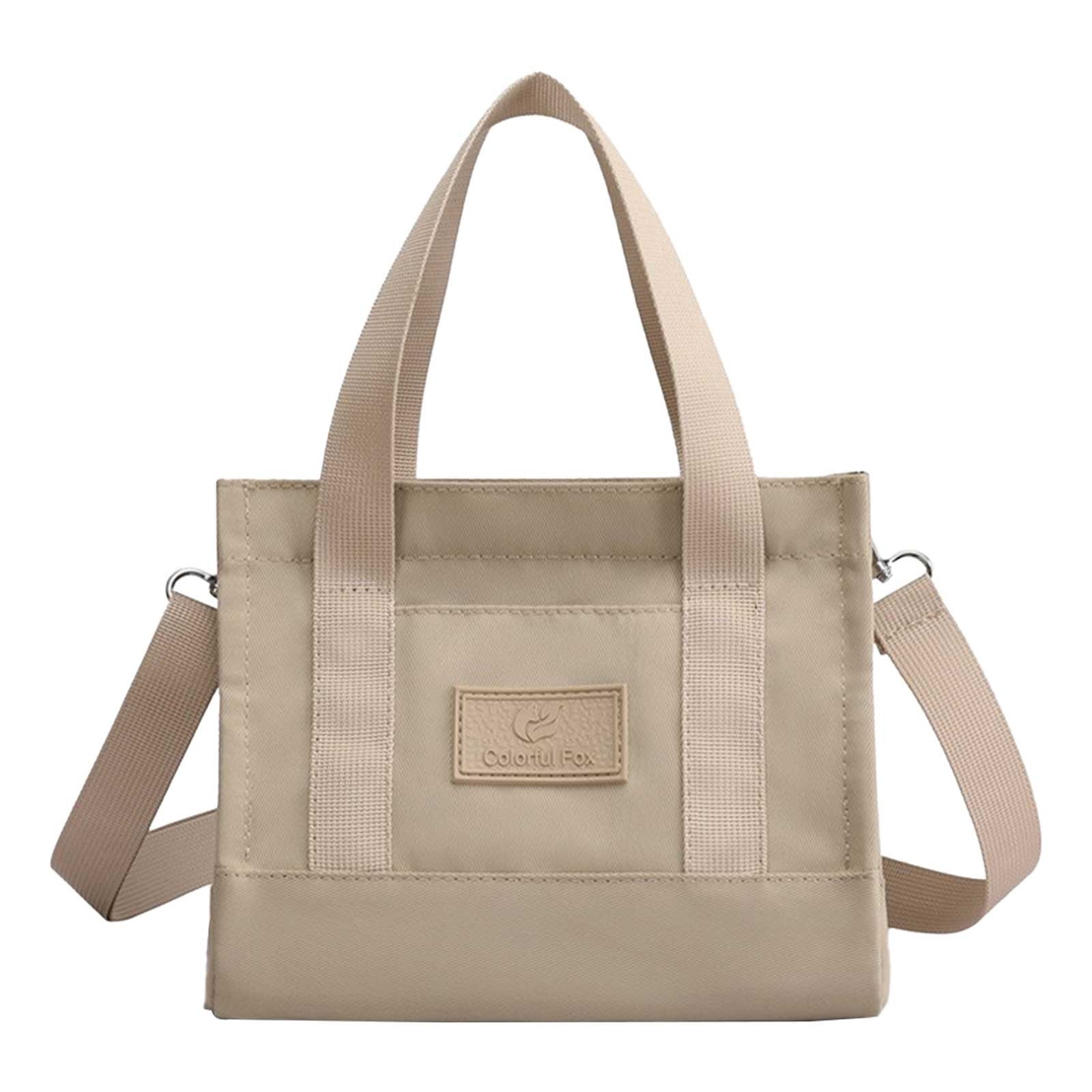 Tauxra Large Tote Bag with Pockets and Compartments Lightweight Nylon ...