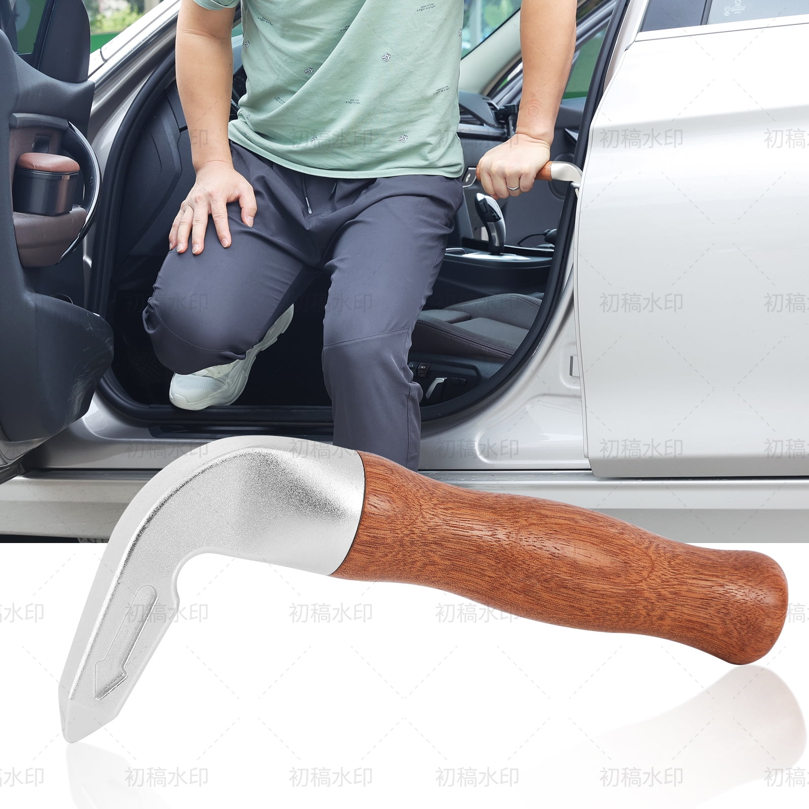 QIJK Car Door Assist Handle with Window Breaker, Support Handle for ...