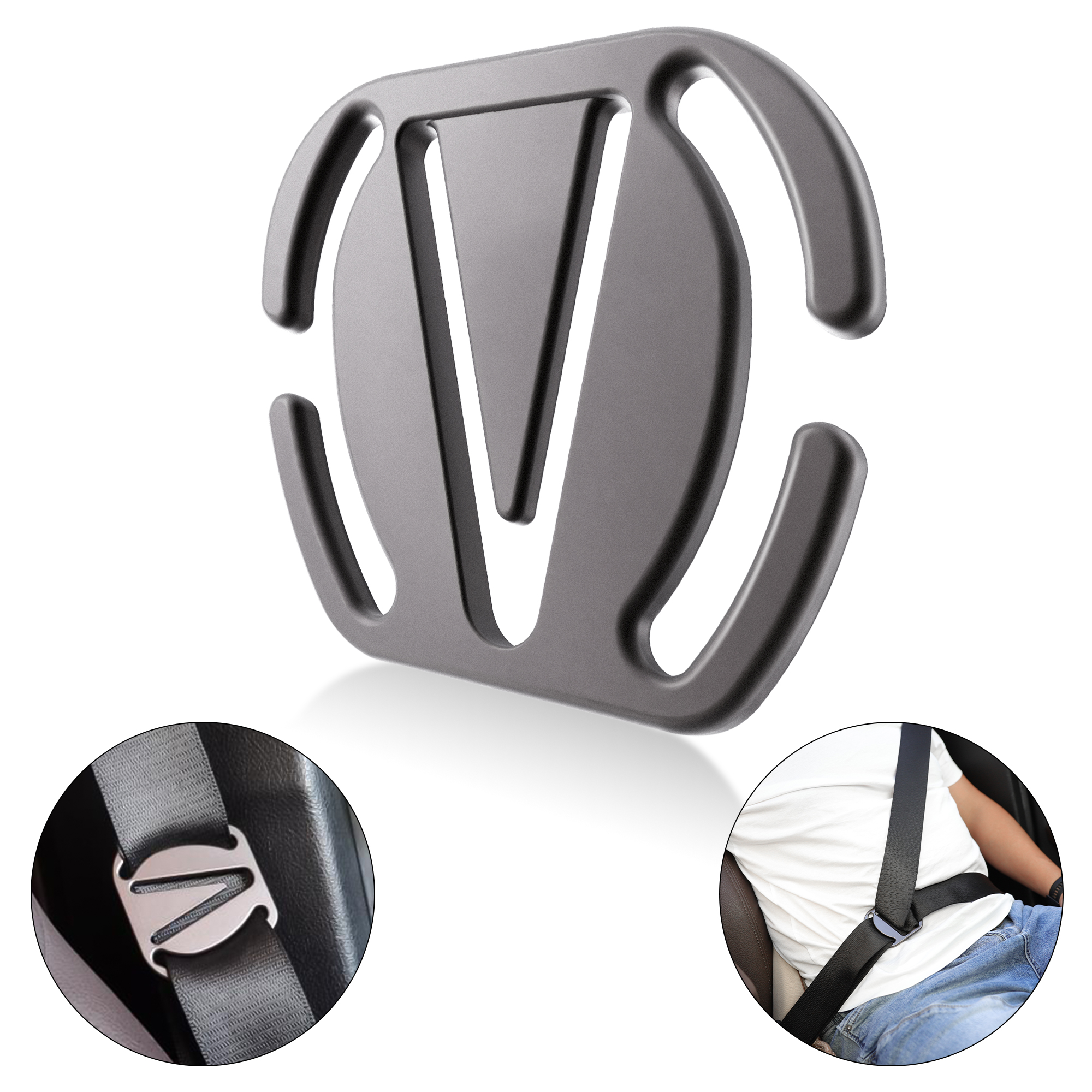 Universal Car Seat Belt Clip & Adjuster, Shoulder Neck Strap Positioner ...