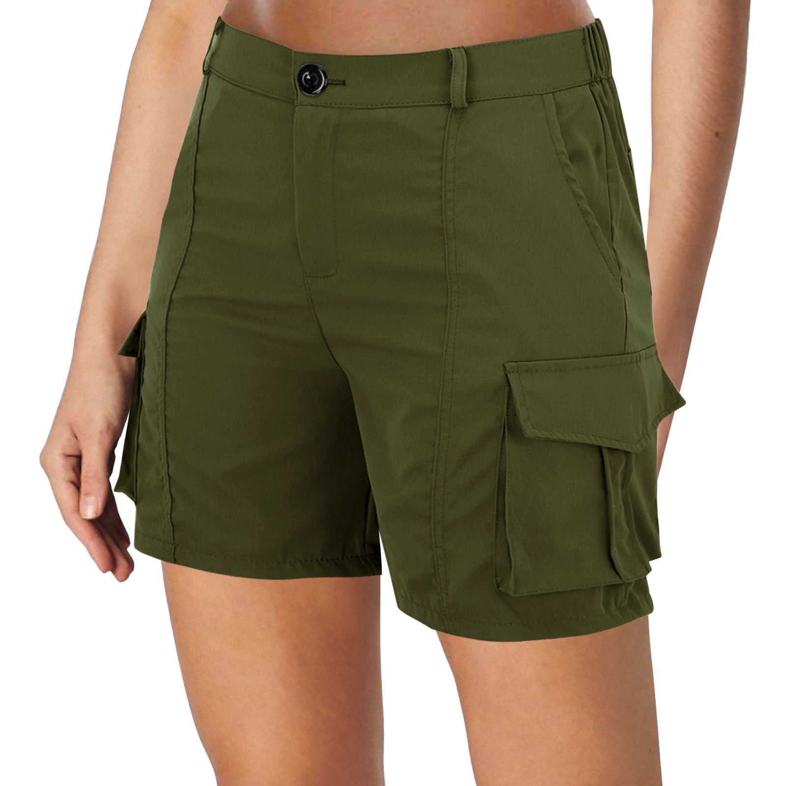 QIJUNTUO Women's Expedition Tactical Overalls Shorts With Ripstop ...