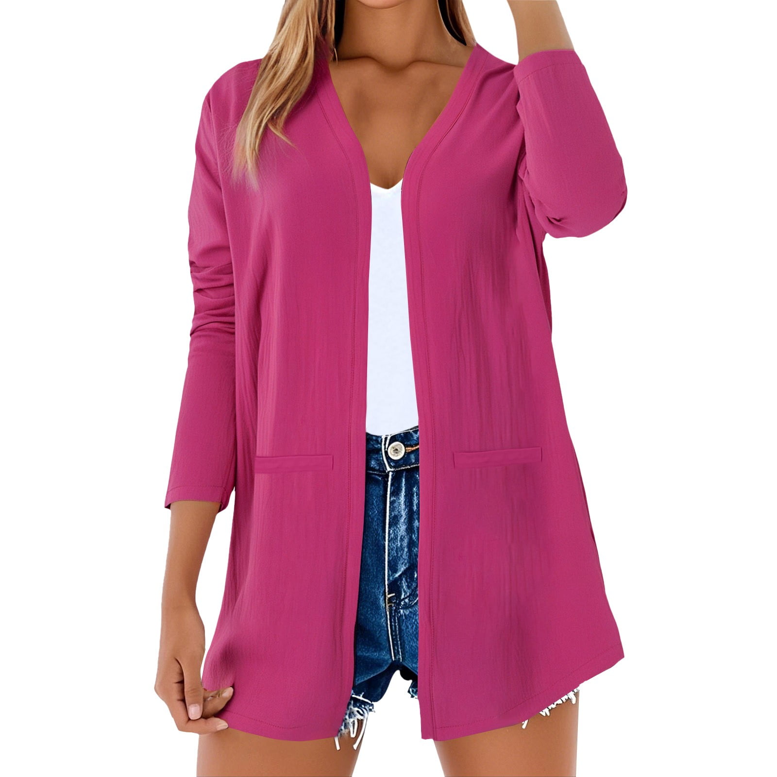 QIJUNTUO Women's Slim Fit Work Shirt With Stretch Fabric For Office ...
