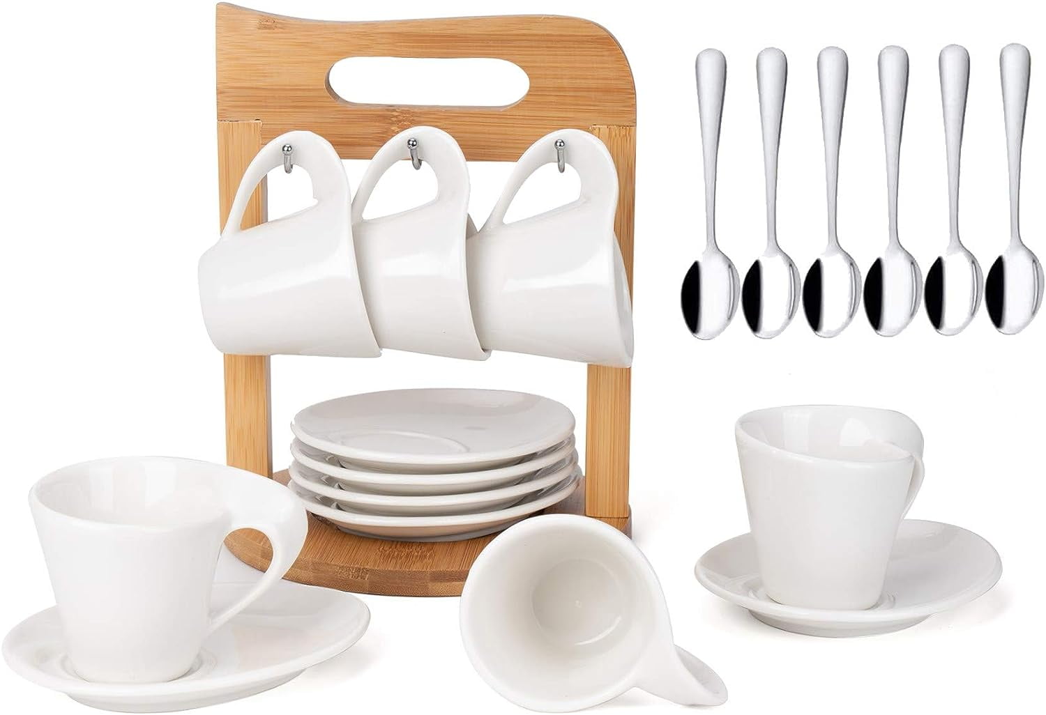 QILICHZ Espresso Coffee Cup Set Ceramic Coffee Tea Cup Set 2.5oz ...