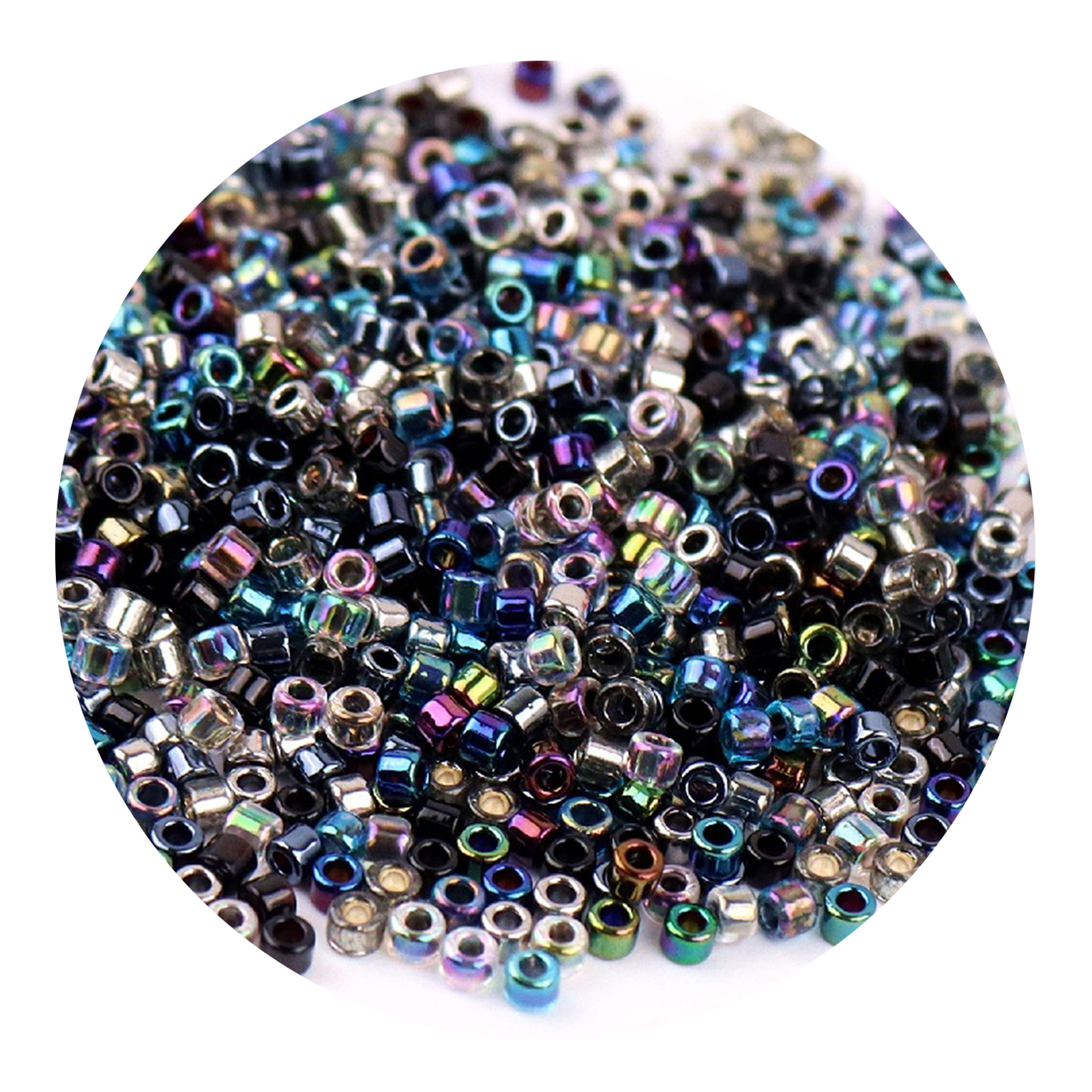 QILIN 1 Bag 10g Glass Beads Dyed Colors Stunning Coloured Glaze Bags ...
