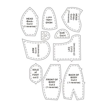 10Pcs 10/12/15 Inch Memory Bear Template Rulers Beginner Sewing ...