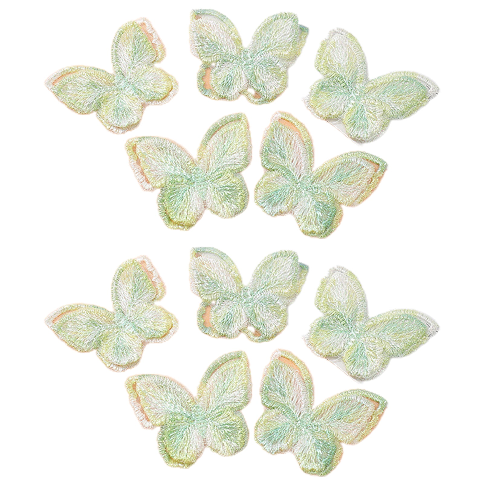 QILIN 10Pcs Butterfly Appliques Exquisite Handicraft Double Layers DIY ...