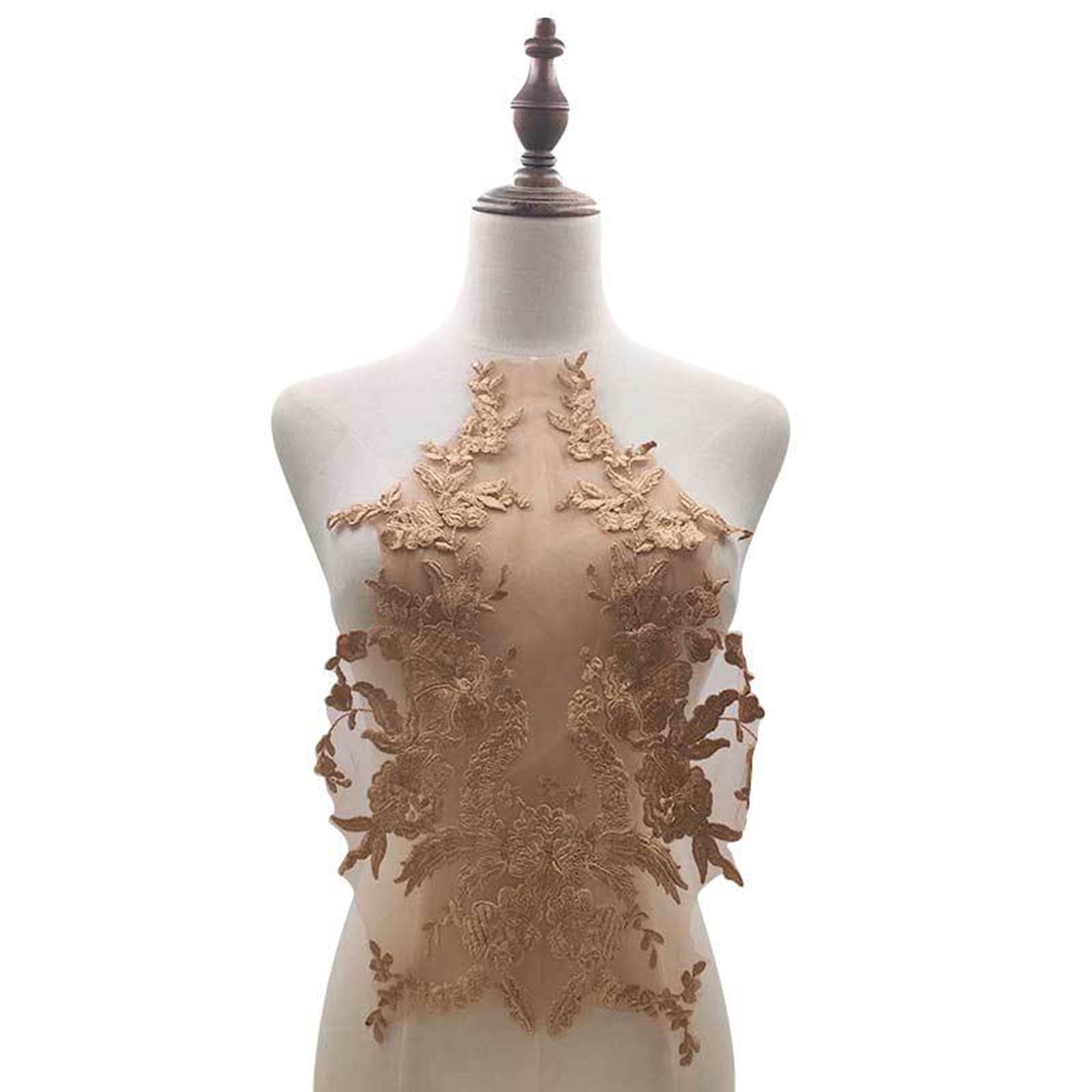 QILIN Fake Collar Embroidered Fabric Sewing Lace Applique Sewing Flower ...