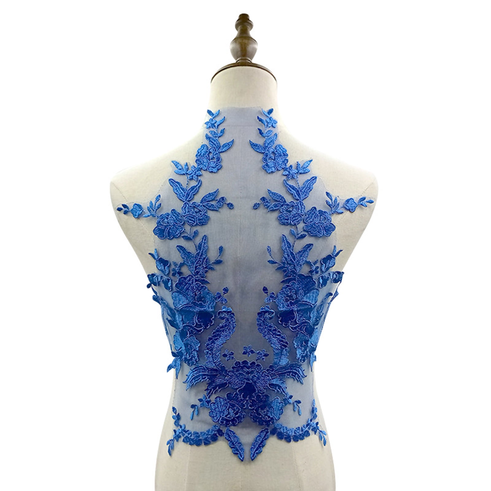 QILIN Fake Collar Embroidered Fabric Sewing Lace Applique Sewing Flower ...