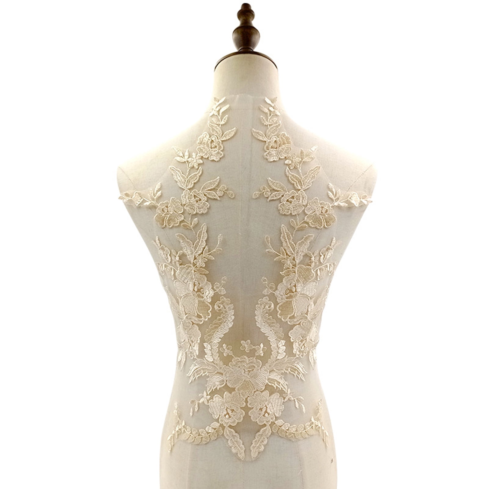 QILIN Fake Collar Embroidered Fabric Sewing Lace Applique Sewing Flower ...