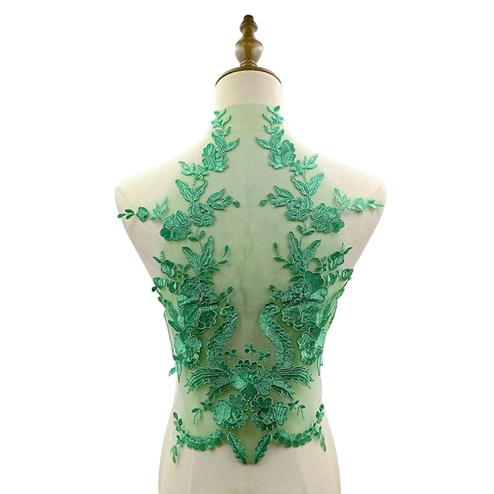QILIN Fake Collar Embroidered Fabric Sewing Lace Applique Sewing Flower ...