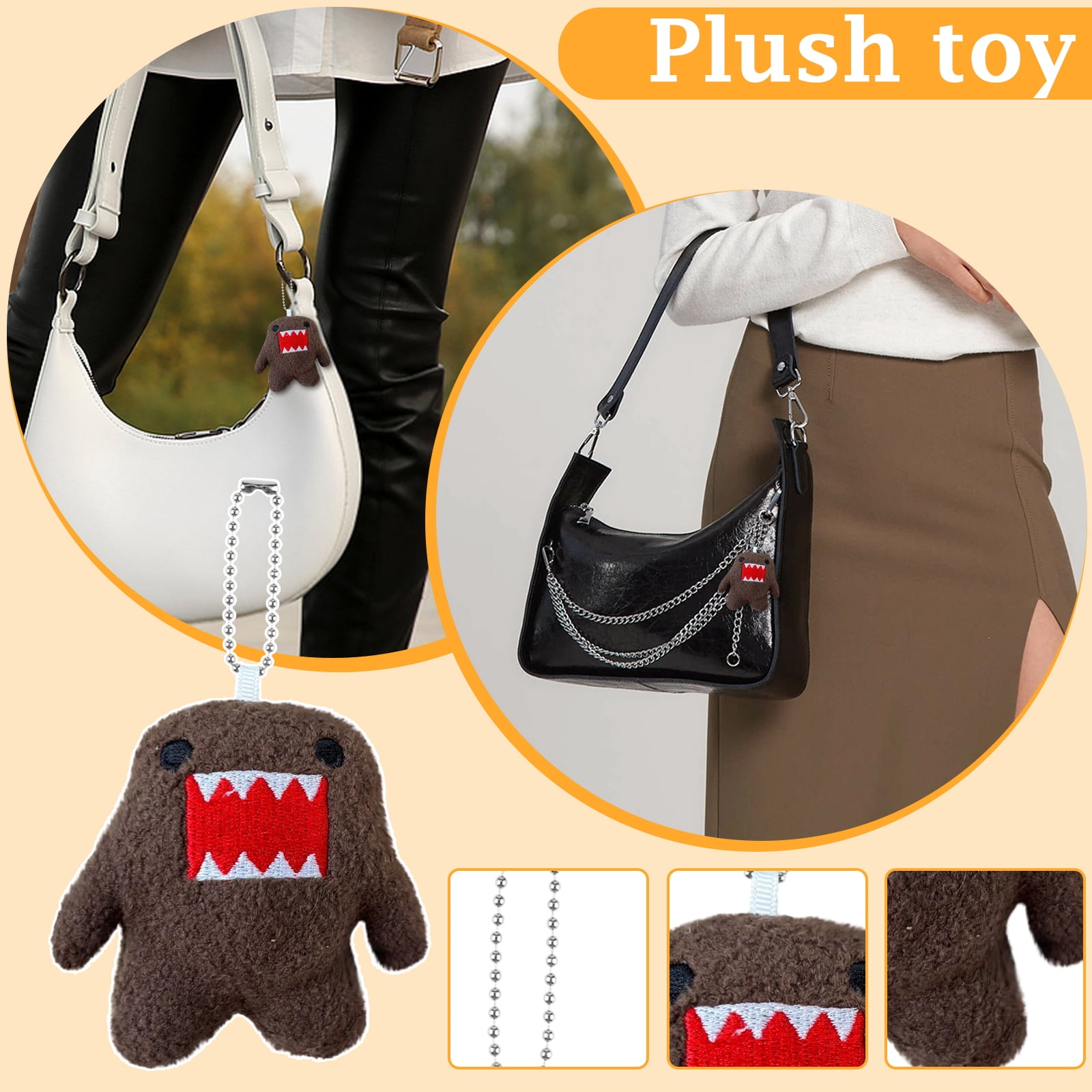 QINCHU 3.15 INCH Cute Domo Kun Plush Doll, Lovely Domo Kun Cartoon ...