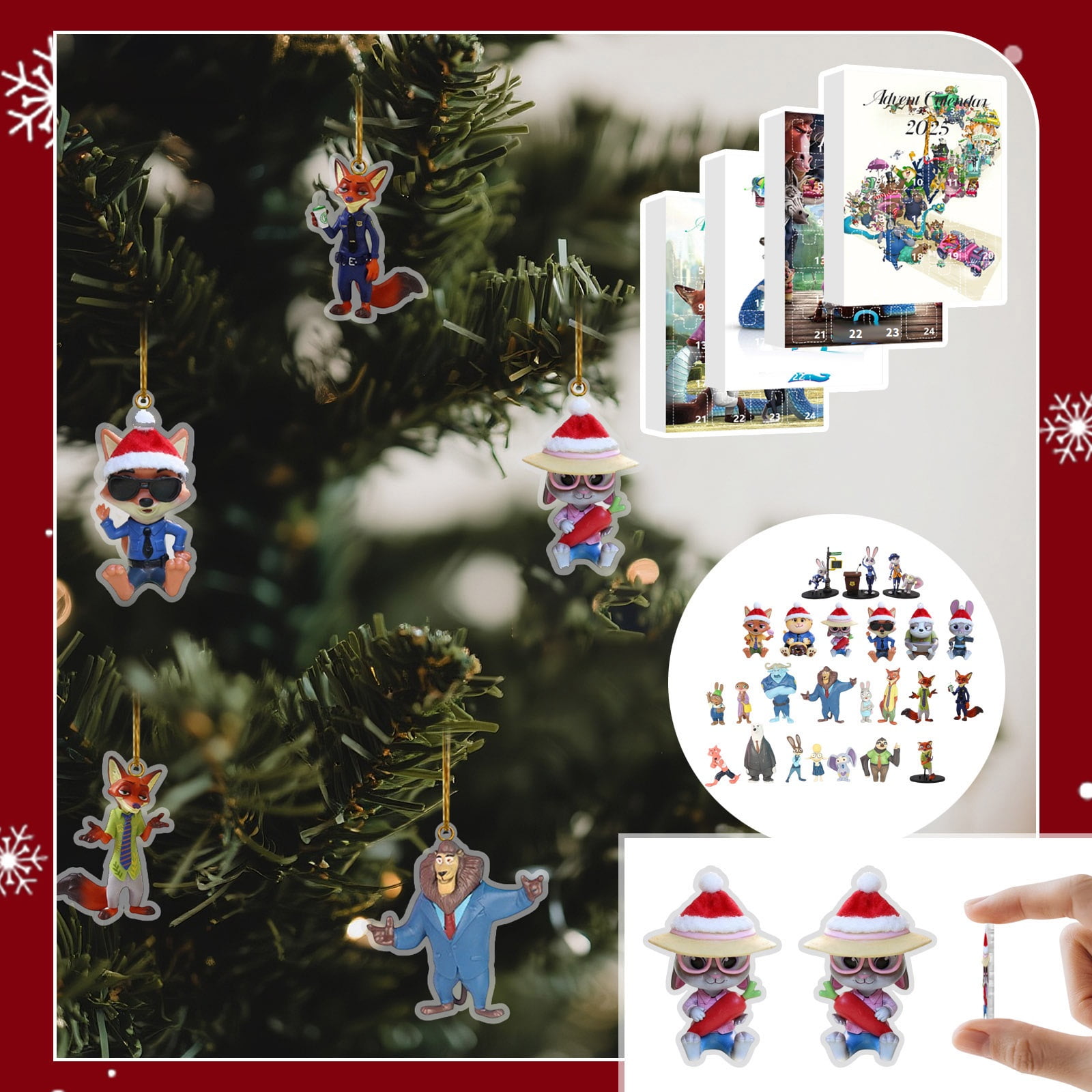 QINCHU Zooto-pia 2 Advent Calendar 2025, 24 Days Christmas Countdown ...