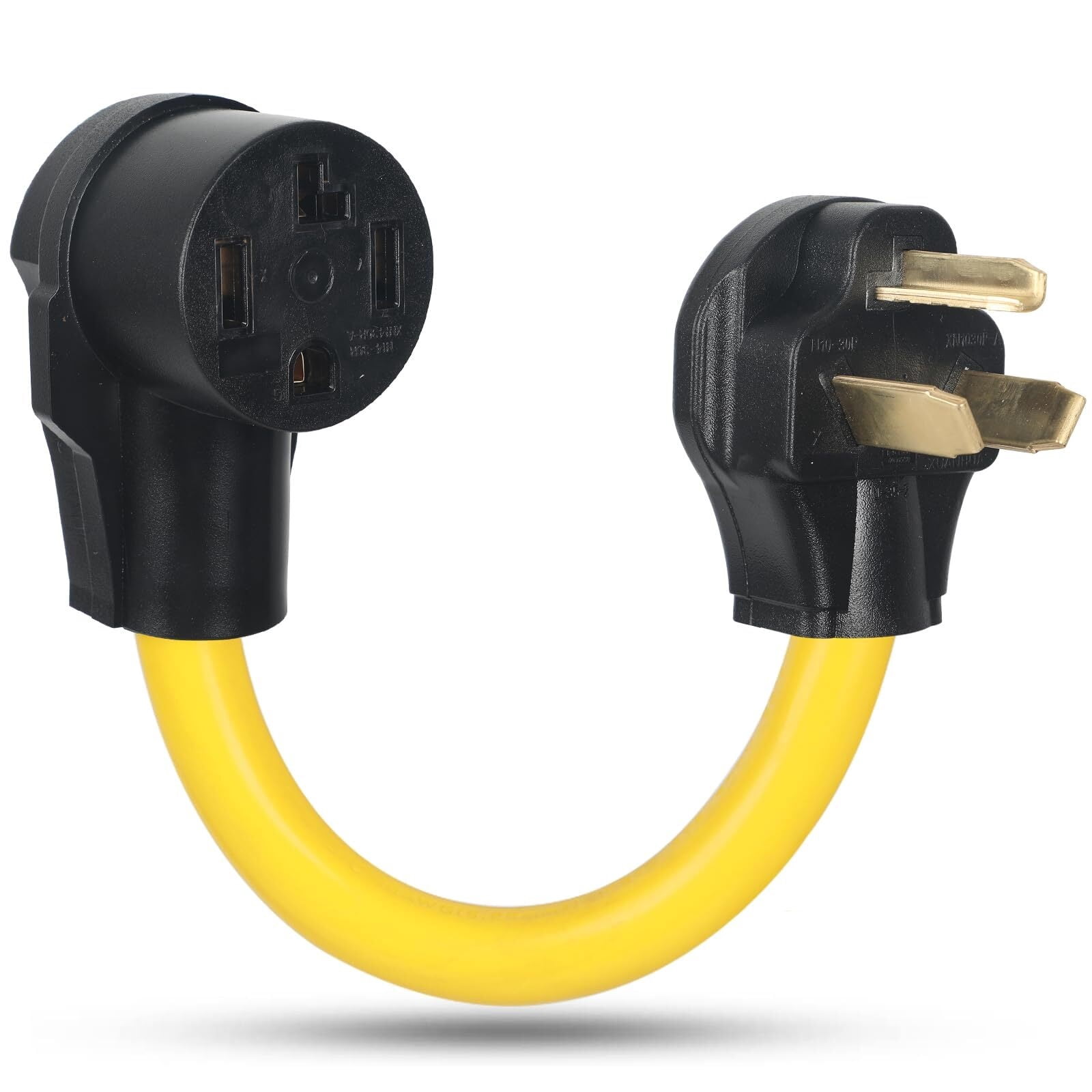 QING 10-30P to 14-30R Dryer Adapter, 30 Amp 10-30 Male Plug to 14-30 ...
