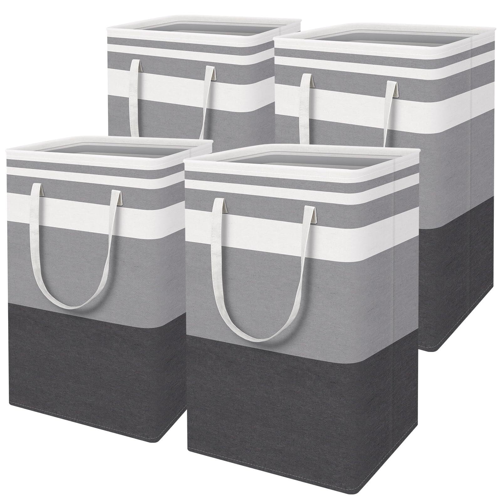 QING Large Laundry Basket,75L Each Waterproof, Freestanding Laundry ...