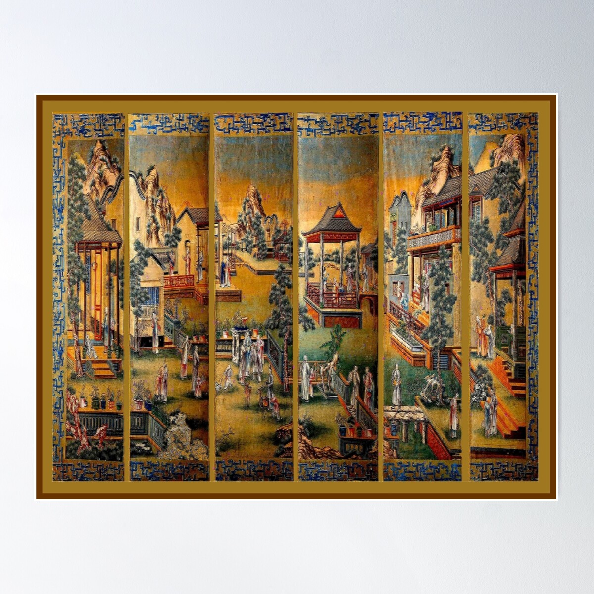 "QING DYNASTY" Chinese Ancient Town Print Poster, 12x18 UNFRAMED ...