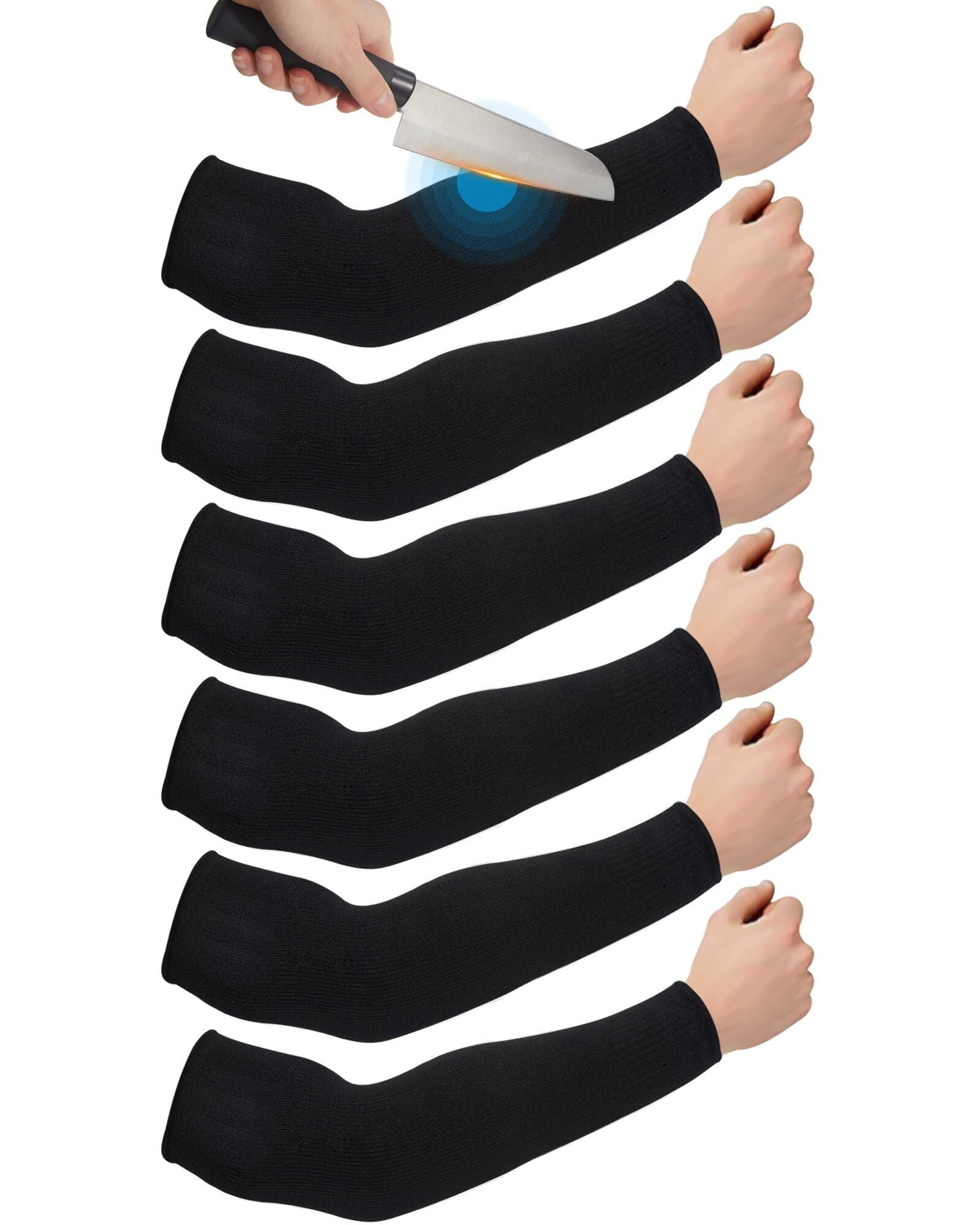 QING Neer 3 Pairs Cut Resistant Arm Sleeves Level 5 Arm Guard ...