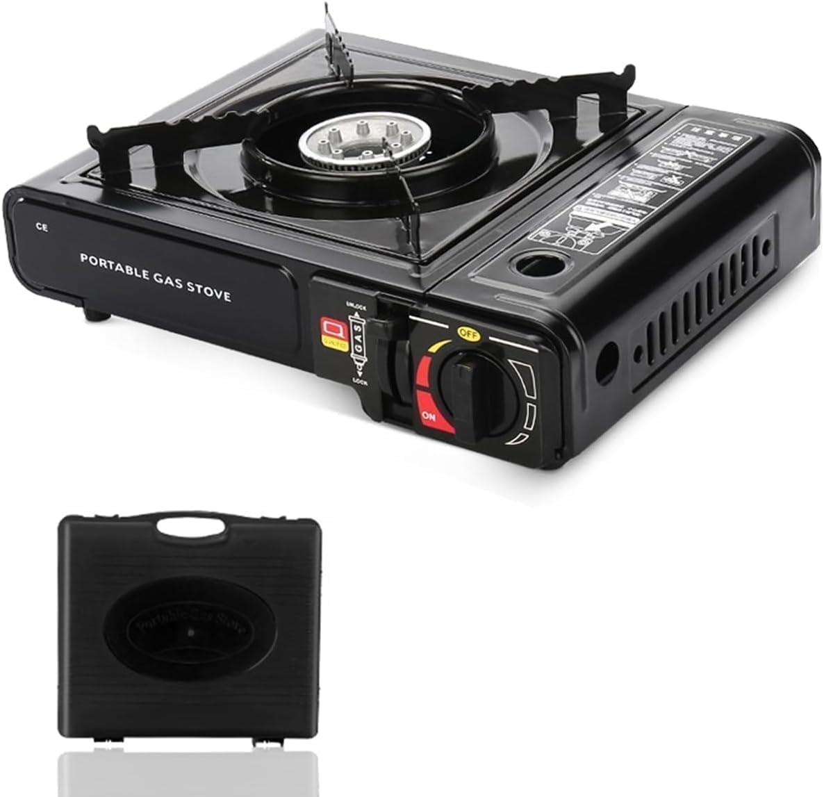 QINGXI Portable Butane Propane Gas Stove, Single Burner, 15,000 BTU ...