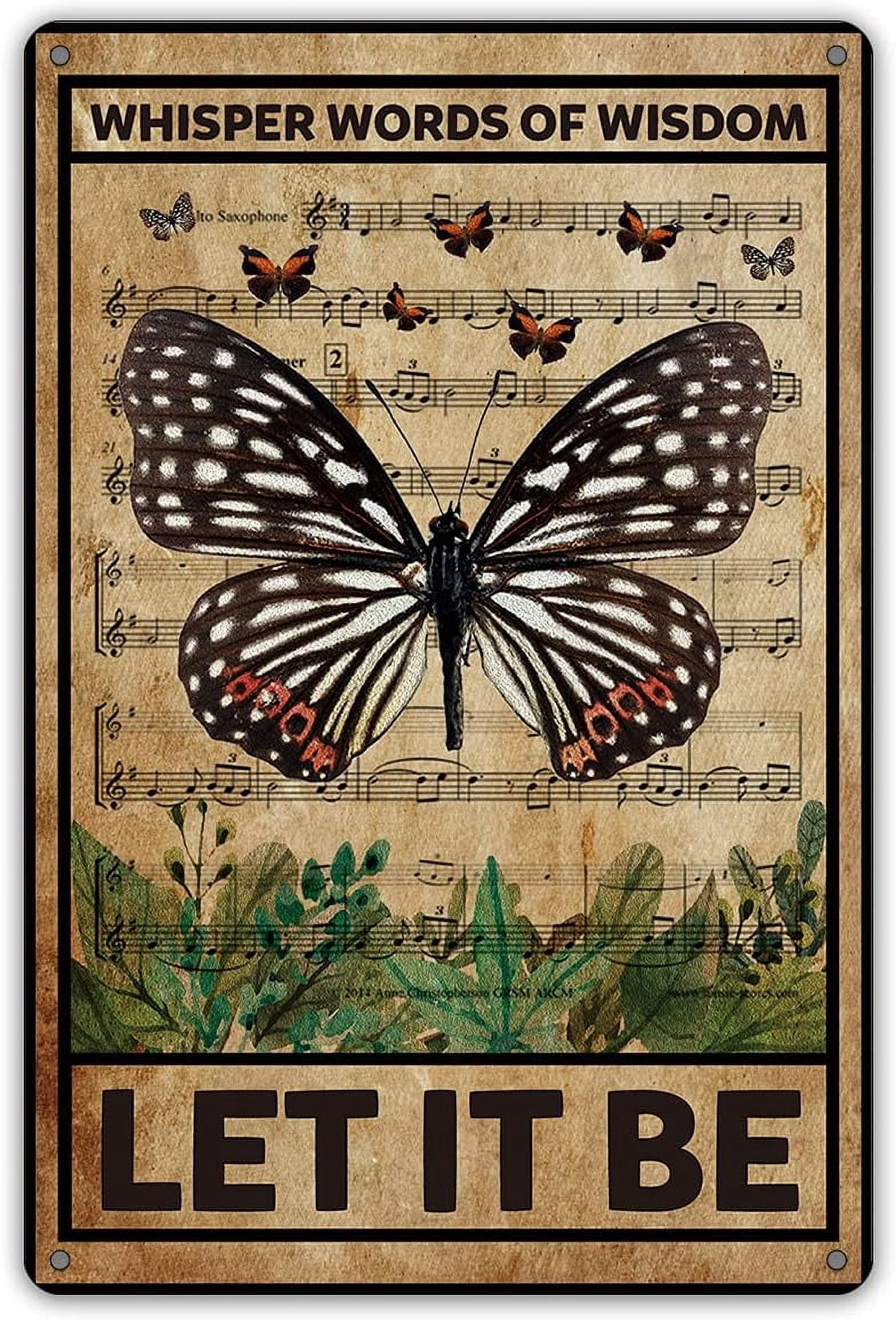 Let It Be The Beatles Metal Tin Sign Wall Decor Retro Whisper Words of ...