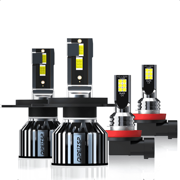 QIPEIZSP For 2007-2014 Honda CRV Led Headlights 9003 & Fog Lights h11 Model Bulbs 4 Pack ...