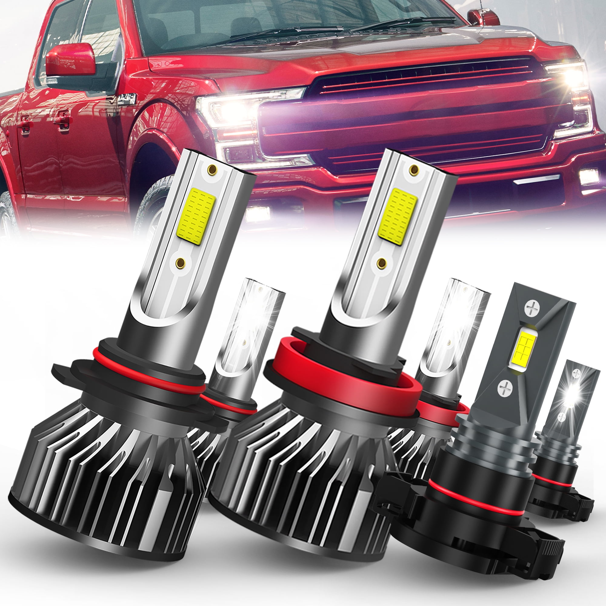 QIPEIZSP LED Headlight Bulbs Compatible With Ford F150 2015-2023,9005 ...