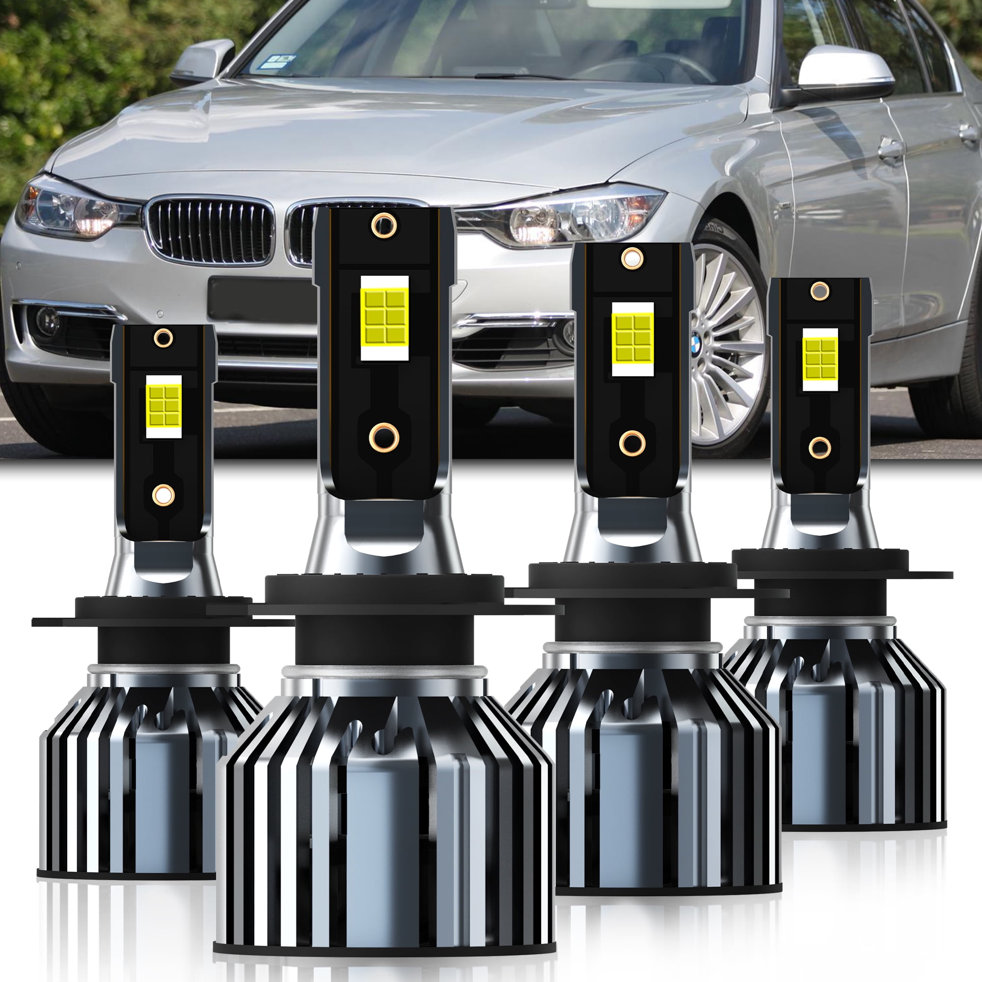 QIPEIZSP fit for BMW 328i 2007-2017 H7 LED Bulbs Combo 6500K White,H7 ...