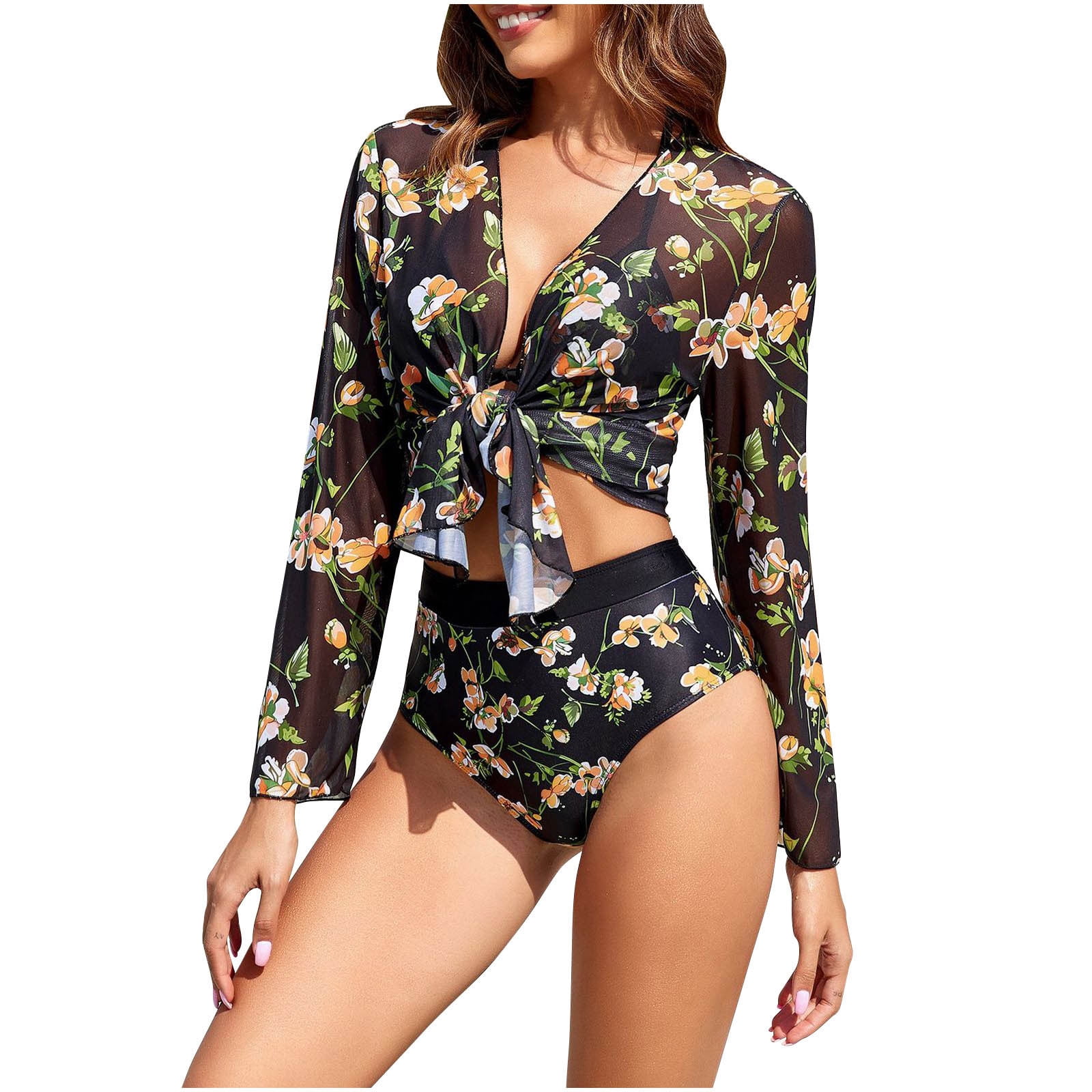 Qipopiq Bikinis For Women With Bikini Cover Up Sexy Printed Bikini