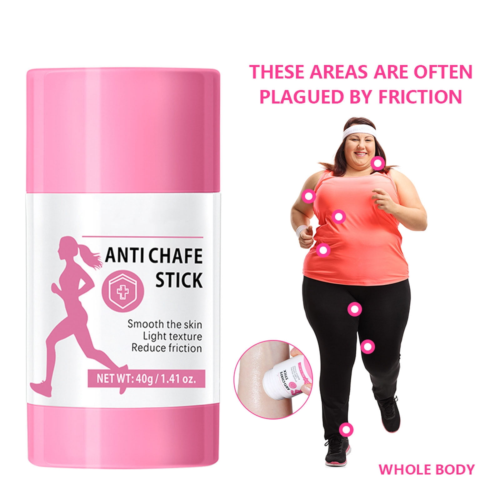 QIPOPIQ Body Glide Original Anti Chafe Balm | Thigh Rescue Anti-Chafe ...