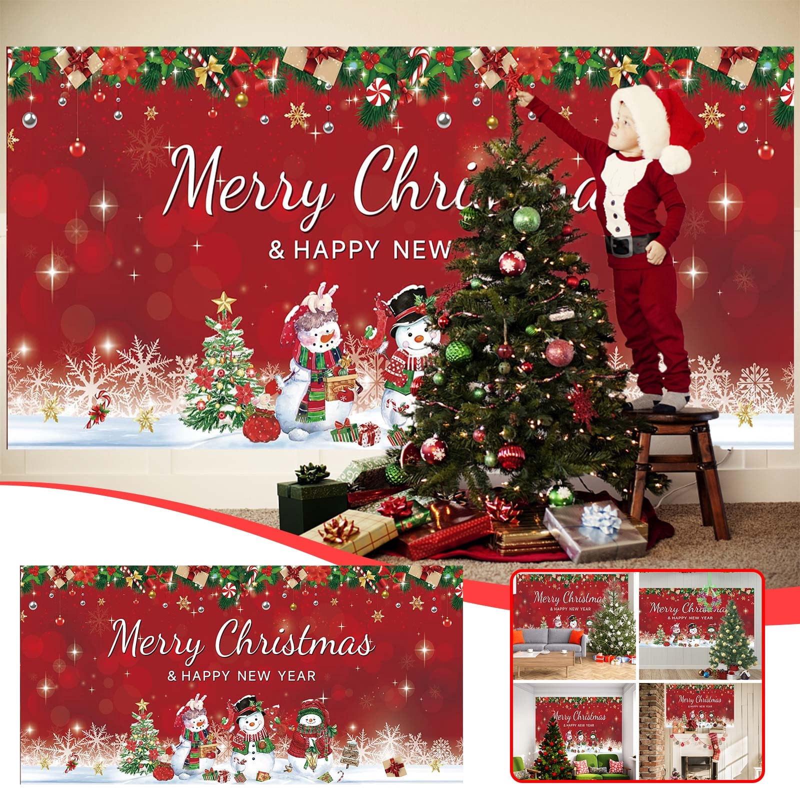 QIPOPIQ Clearance Christmas Decoration Supplies Poster Of Christmas ...