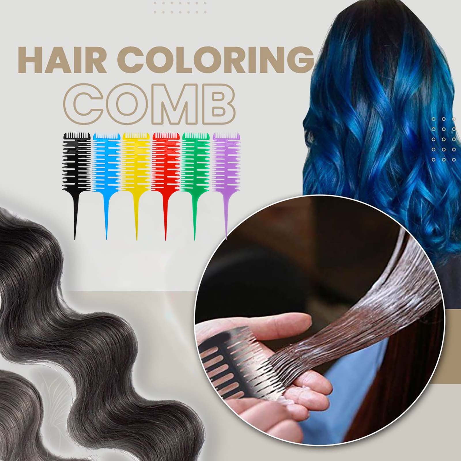 QIPOPIQ Clearance Combs Combs Fine Tooth Double-sided Wide Highlighting ...